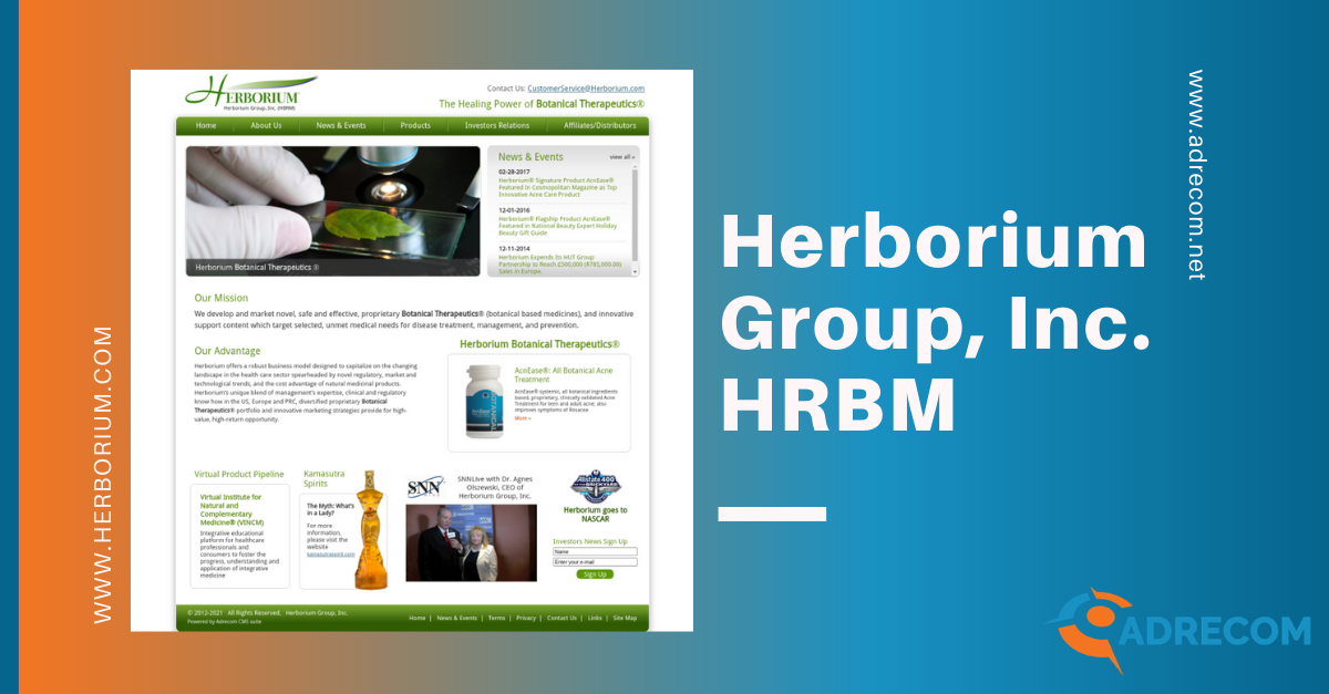 Herborium Group, Inc. | Case Study | ADRECOM